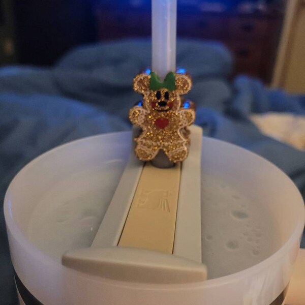 Mickey and Minnie Gingerbread Inspired Straw Topper - Etsy