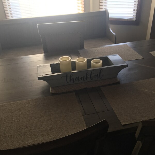 Thankful and Blessed Centerpiece Box, Table Decor, Rustic Farmhouse ...