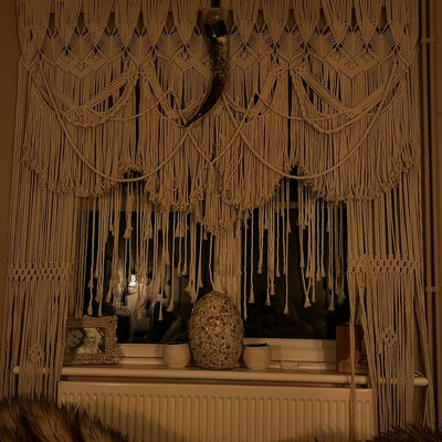 Handmade Macrame Swing, Macrame Wood Swing, Wood Swing, Tree Swing ...
