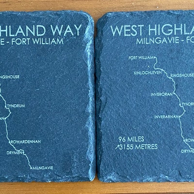 Scotland Highest Mountains Contours Set of 6 Slate Coasters - Etsy UK