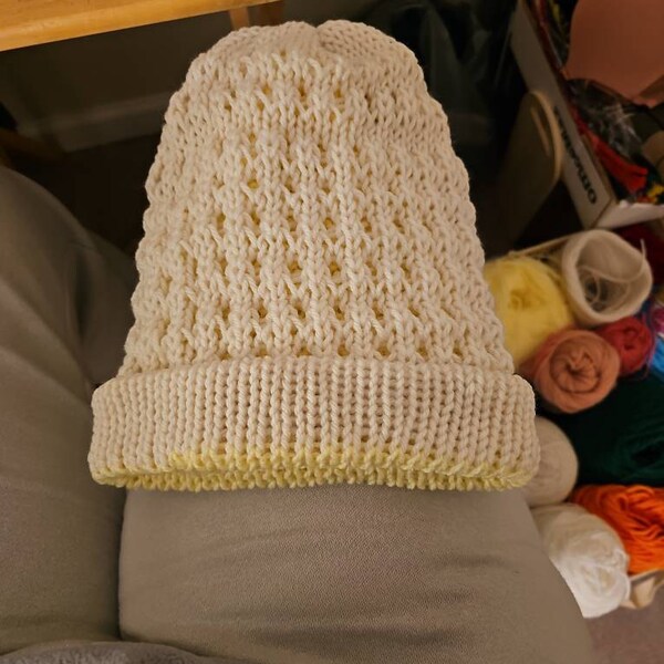 Fair Isle Swirl Hat Machine Knit Pattern for 48 Needles | Mommy and Me ...