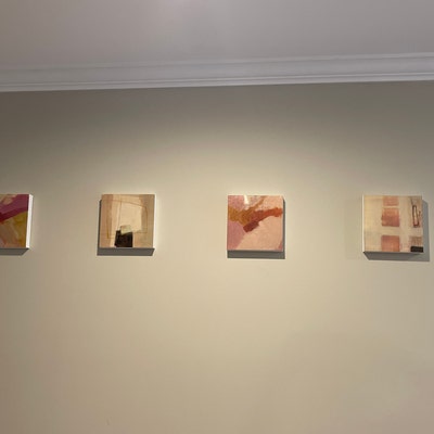 Small Abstract Painting Small Matted Original Abstract Mini Abstract ...