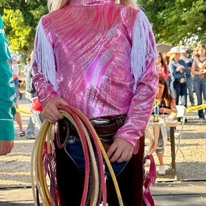 Girls, Yellow SHINE, Slinky, Western Show Shirt, Pleasure, Horsemanship ...