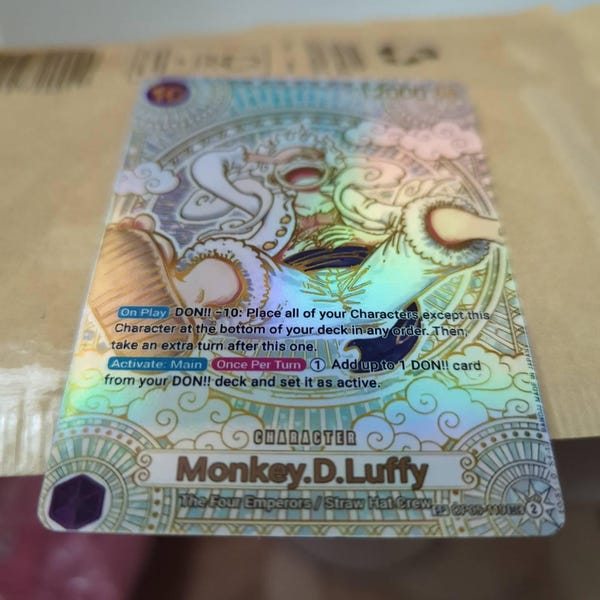 One Piece Leader 09 Custom Card Trading Game Monkey D Luffy Gear 5 ...