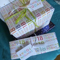 13th Birthday Wrapping Paper - Thirteen Today Birthday Gift Wrap Set ...