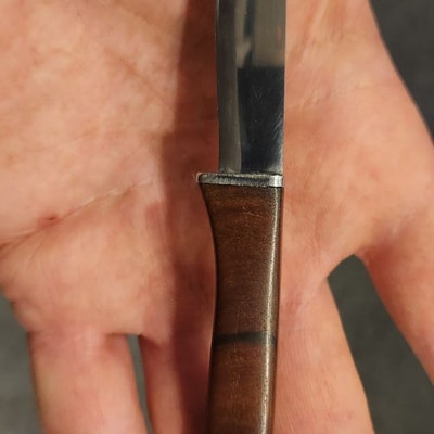 Jeff White Comanche Kephart Knife With Curly Maple Handle and Sheath - Etsy