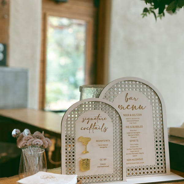 Rattan Table Numbers | Boho Arch Table Numbers | Wedding Table Number ...