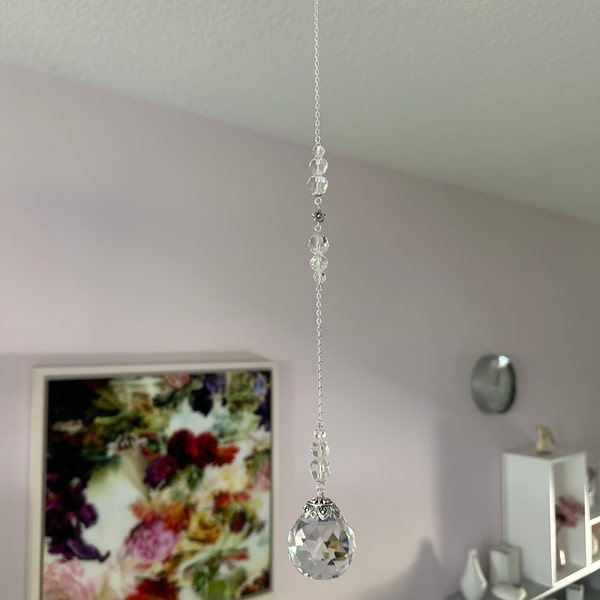 Elegant Genuine Crystal Glass Drop Suncatcher – Crystal Light Catcher ...