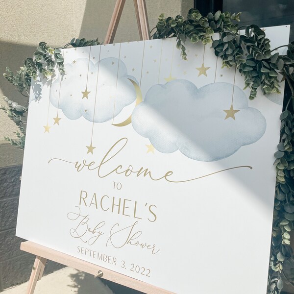 Gender Neutral Baby Shower Welcome Sign, Twinkle Twinkle Little Star ...