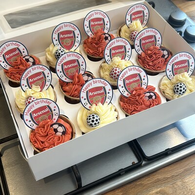 12 X Liverpool Football Cupcake Toppers - Etsy