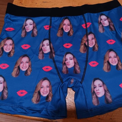 Personalized Print Hug Boxer Briefs for Men, Custom Face Boxer Briefs ...