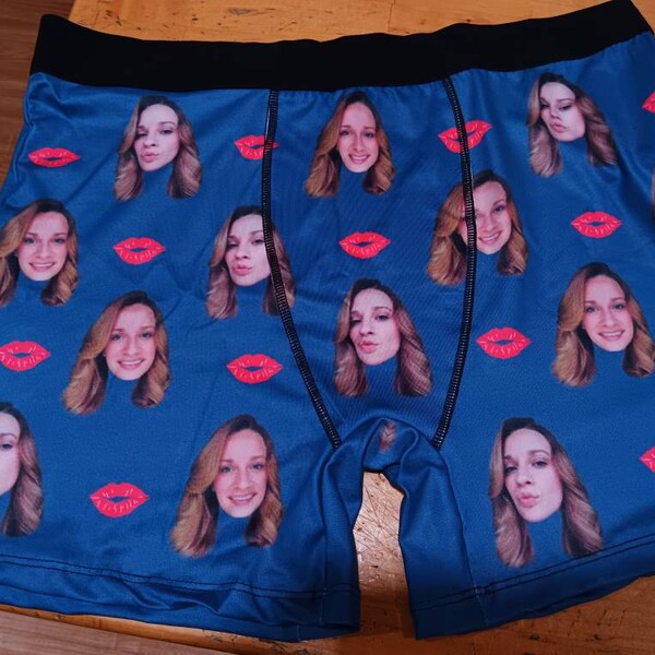 Personalized Print Hug Boxer Briefs for Men, Custom Face Boxer Briefs ...