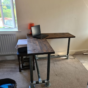 Corner Office Desk Two Board, Custom Made From Reclaimed Scaffold ...