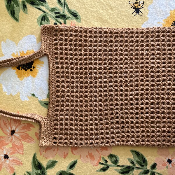 Shopping Bag Crochet Pattern Grocery Tote Handmade Tutorial Market Bag ...