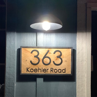 Square House Address Sign Horizontal or Vertical Shapes With - Etsy