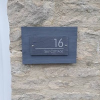 Welsh Slate House Sign Plaque Door Number Engraved Black Quality Gate ...