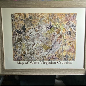 West Virginia Cryptid Themed Cryptozoology Map Waist Bag or | Etsy