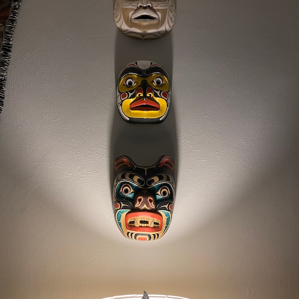 Moon Spirit Mask | Pacific Northwest First Nations Style | Hand Carved ...