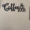 Coffee Bar Script Metal Sign - Home Coffee Area Wall Décor - Steel ...