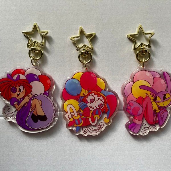 Digital Circus Balloon Keychains - Etsy