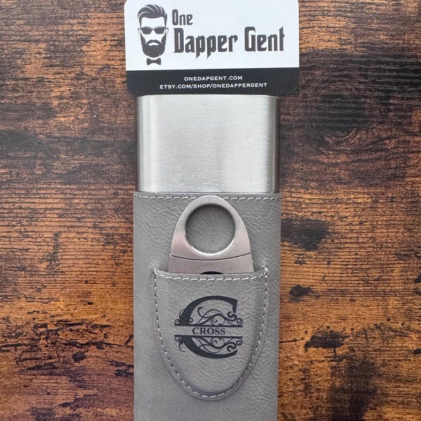 Personalized Travel Cigar Humidor Case With Included Accessories for ...