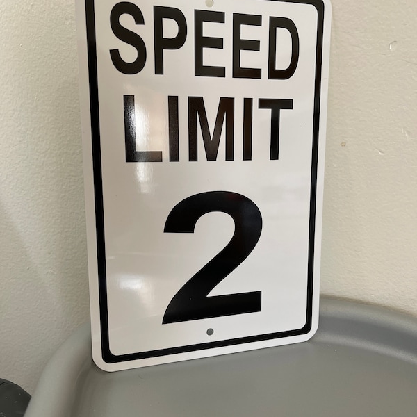 Speed Limit 2 Metal Street Traffic Sign NEW 2MPH 2nd Second Birthday ...