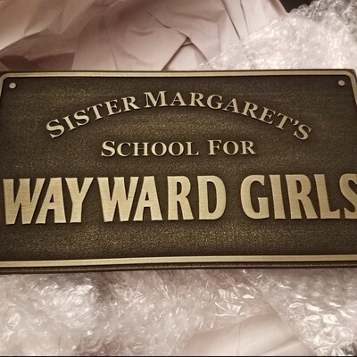 School for Wayward Girls Sign Plaque Daredevil Hellhouse - Etsy