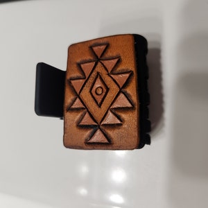 Hand Tooled & Carved Genuine Leather Cow Tag Keychain - Etsy