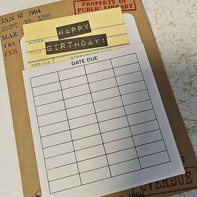 Happy Birthday. Book Themed Birthday Card With a Vintage Book Card and ...