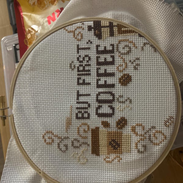 But First Coffee Cross Stitch Pattern - Modern Sampler (PDF Pattern) - Etsy
