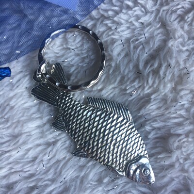Carp Fish Key Ring Handmade UK Mordern English Pewter Carp - Etsy