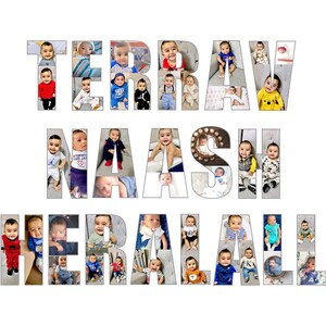 Custom Photo Collage, Name Photo Collage,custom Letter Collage ...