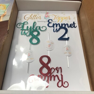 ANY NUMBER Happy Birthday Cake Topper, Personalized Cake Topper, Cake ...