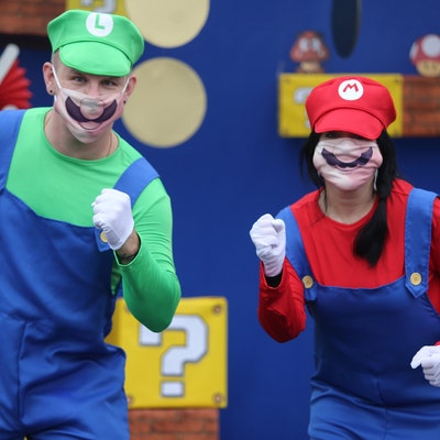 Luigi Mustache Fabric Face Mask // Funny Mouth Mask // Gaming Classics ...