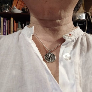 Sterling Silver St Francis of Assisi Blessing Medal Pendant on - Etsy