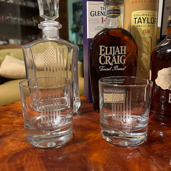 Custom Whiskey Military Gift Set- Military Gift, Engraved Whiskey ...