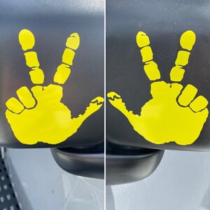 Set of 2 Hand Wave Peace Wave Decal for Jeep Side Mirrors - Etsy
