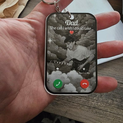 Custom Memorial Keychain, Custom Photo the Call I Wish I Could Take ...