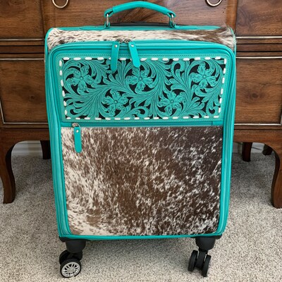 Tooled Cowhide Carry on Luggage - Etsy