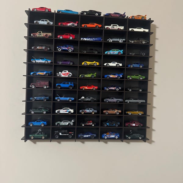 1:64 Toy Car Wall Shelf, Hotwheels, Matchbox Compatible Display Case ...