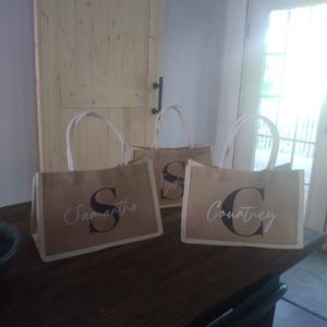 Personalized Burlap Tote Bags, Vintage 1974 Custom Name Jute Bag, 60th ...