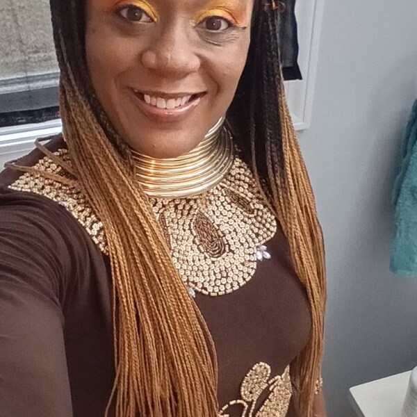 Set of 2 /traditional Ndebele Choker / Gold Scarf / Gift Set - Etsy