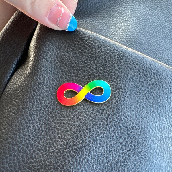 Neurodivergent Infinity Enamel Pin - Etsy Canada