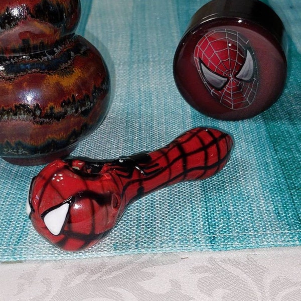 Pipe Spiderman Pipe Glass Pipe Spiderman Grinder - Etsy