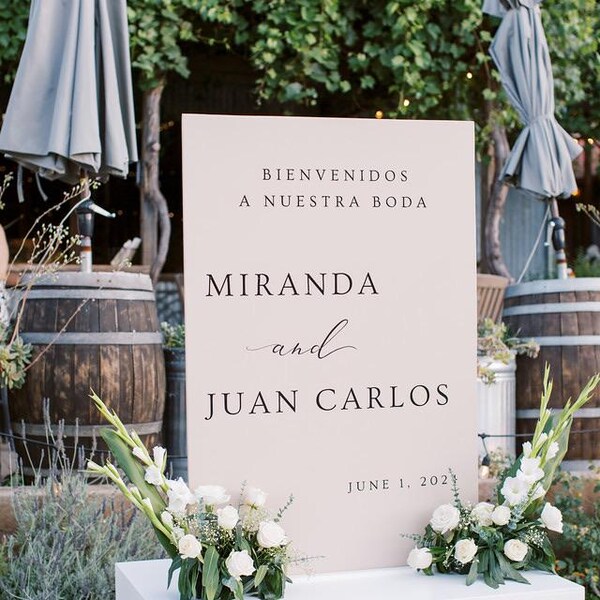 Wedding Welcome Sign | Customizable Names - for Mirror, Acrylic ...