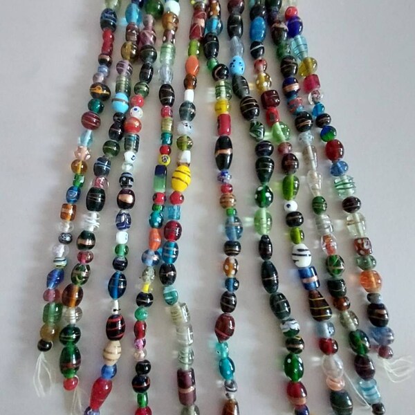 100 Gram Mixed Glass Bead Pack, 3-26mm, About 80-140 Beads, Shape ...