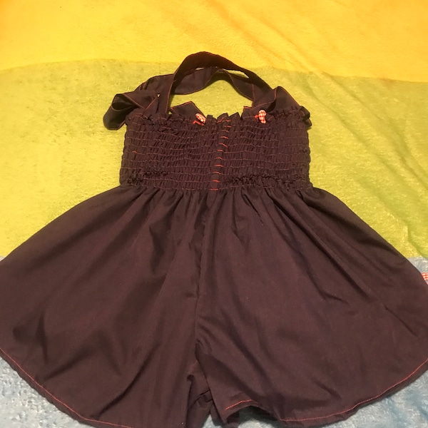 Cute Pink Gingham Check Gypsy Top With Red Bows Cherries! Rockabilly ...