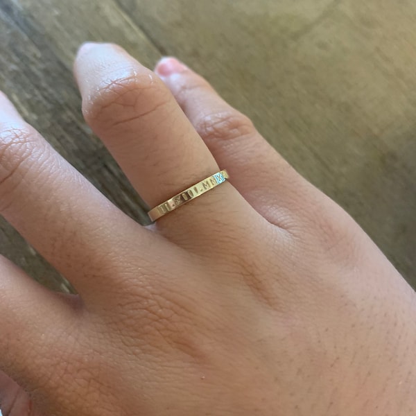 Engraved Gold Ring, Personalized Gold Ring, Solid 14k or 10k Gold ...