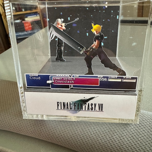 Final Fantasy VII - Sephiroth Vs Cloud - Final Fantasy 3D Diorama Cube ...