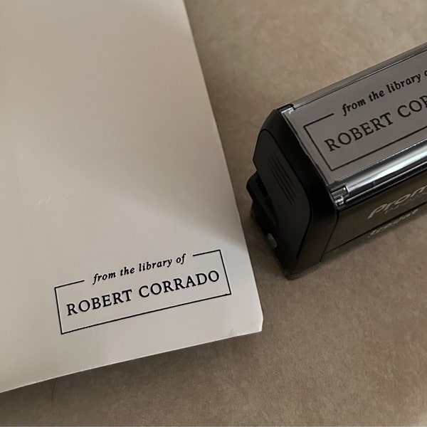 Library Stamp, Book Stamp, Self Inking, From the Library of Stamp, Book ...